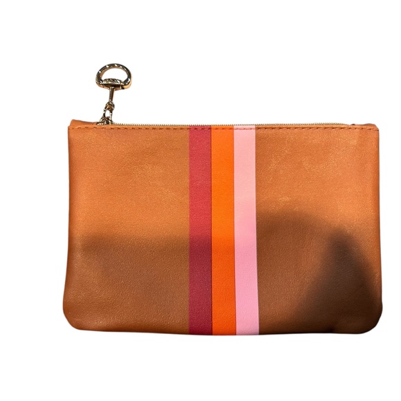 ipsy | Bags | Striped Tan Ipsy Bag With Horse Bit Serial Zipper Pull ...